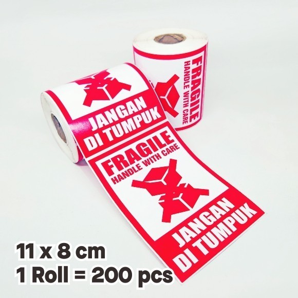 Jual Stiker Jangan Ditumpuk Sticker Label Pengiriman Fragile Handle ...