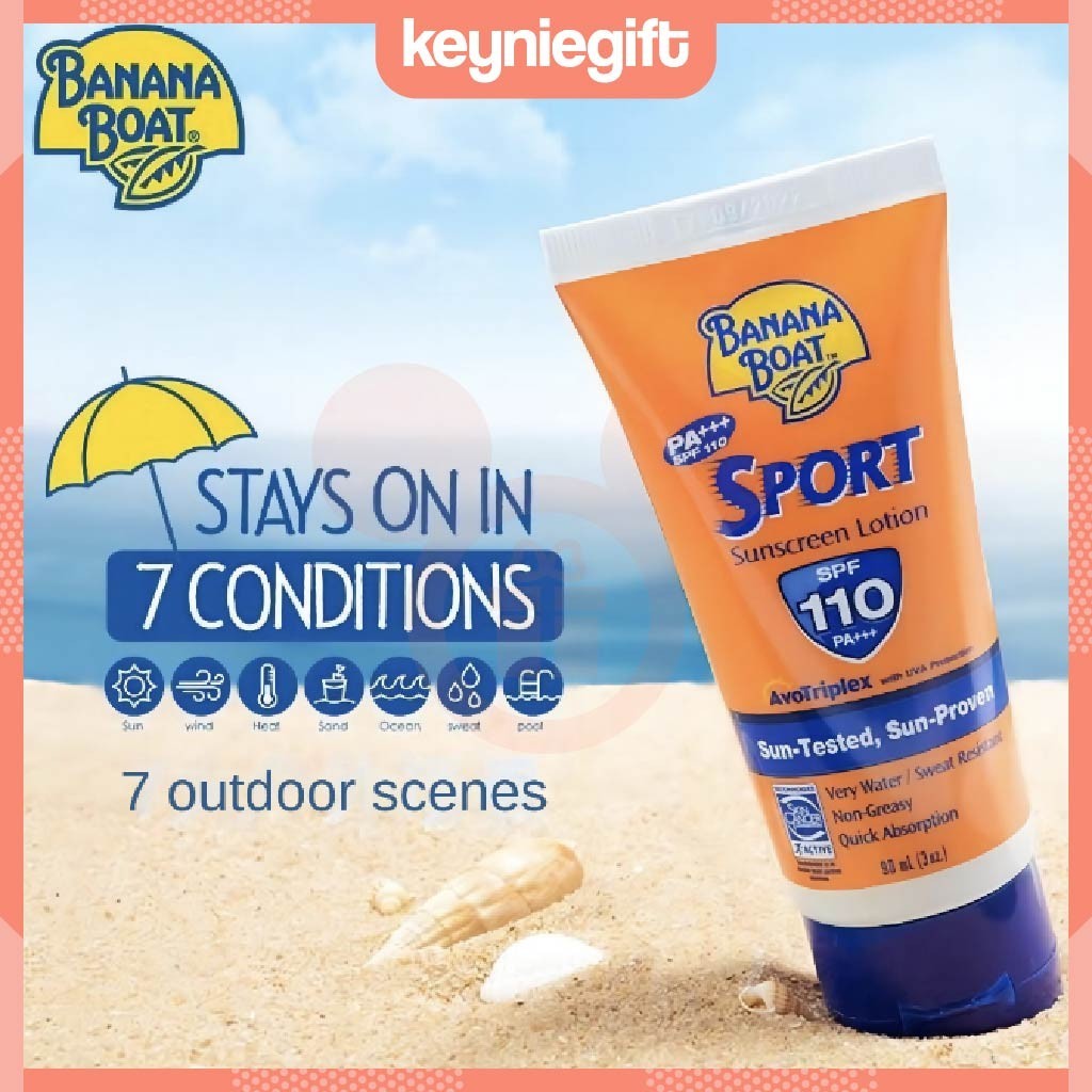 Jual Banana Boat Sport Sunscreen Lotion SPF 100+++ Sunscreen 90ml XX118 ...