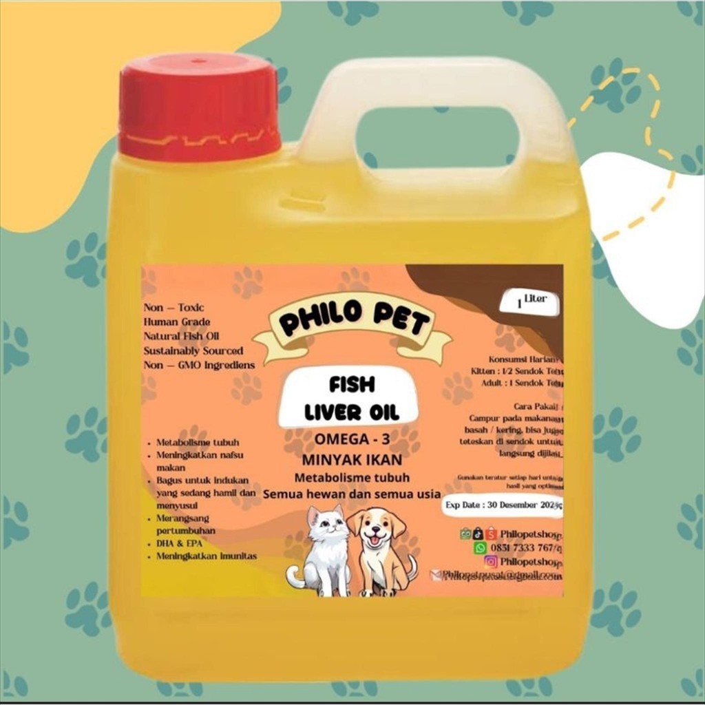 Jual 1 LITER - FISH LIVER OIL / COD LIVER OIL / MINYAK HATI IKAN ...