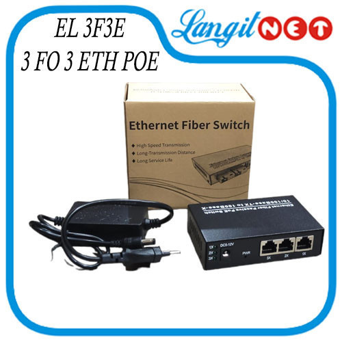 Jual MEDIA CONVERTER EL 3F3E POE 3 FIBER 3 ETHERNET PoE | Shopee Indonesia