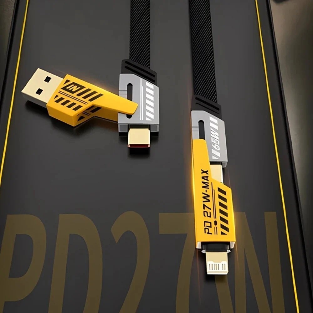 Jual KABEL DATA 4IN1 65W 1 METER 2 METER Fast Charging 6A Kabel Charger ...