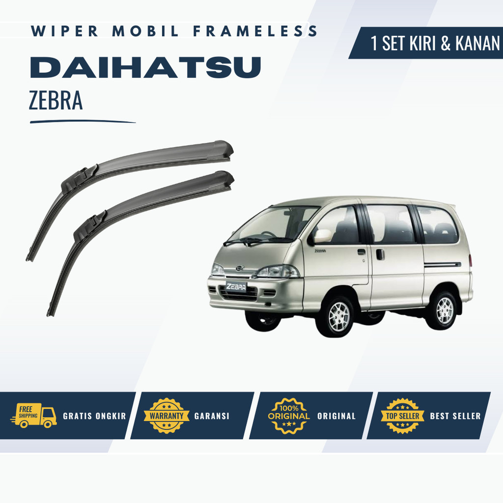 Jual Wiper Mobil Frameless Daihatsu Zebra Sepasang Kiri dan Kanan Tanpa ...