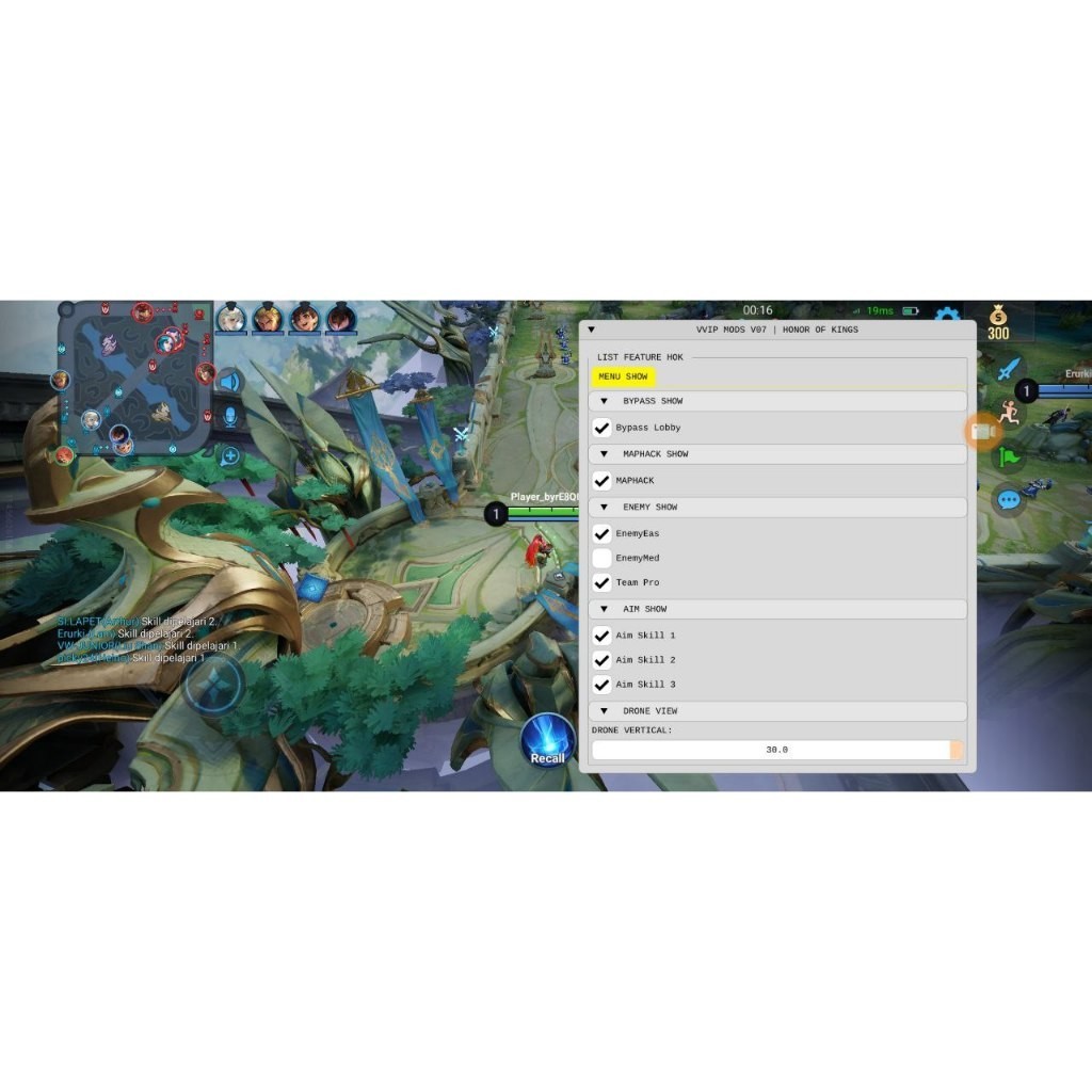 Jual CHEAT VVIP MOD MENU HONOR OF KING ANTI BANNED - free update ...