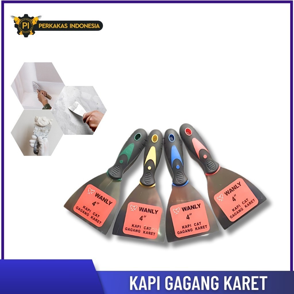 Jual Kapi Scrap Gagang Karet 4 Inch Kape Scraper Sekrap Pengerok Cat ...
