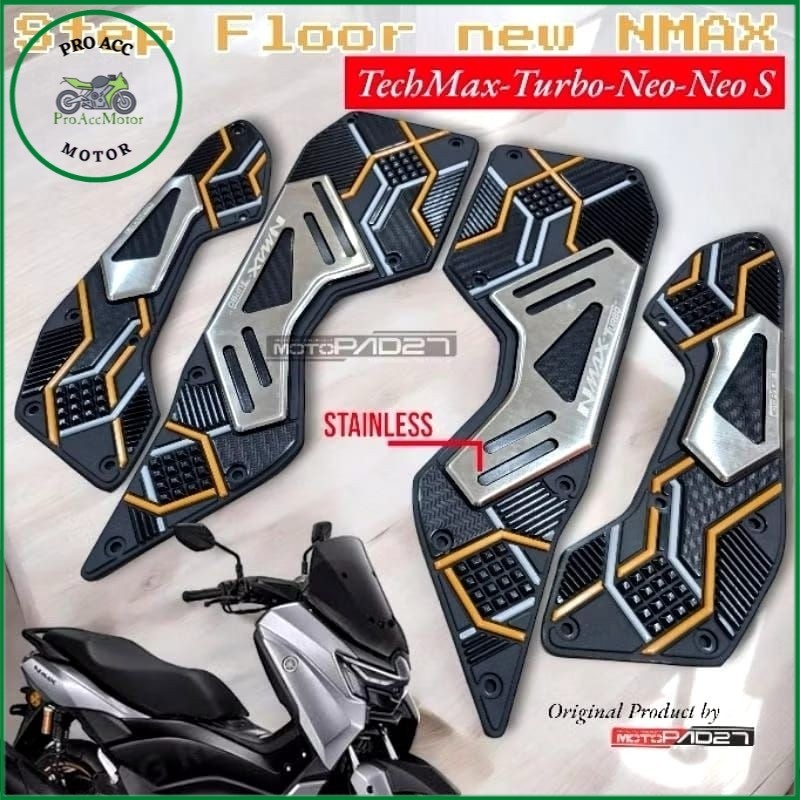 Jual Floormat NMAX TURBO NEO TECHMAX 2024 Rubber Stainles | Shopee ...
