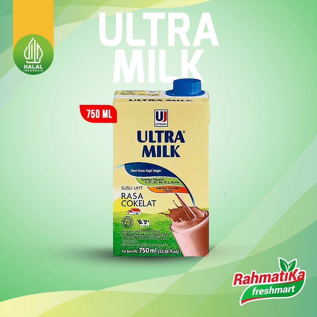 Jual Ultra Milk Coklat / Susu UHT Rasa Cokelat 750 ml | Shopee Indonesia