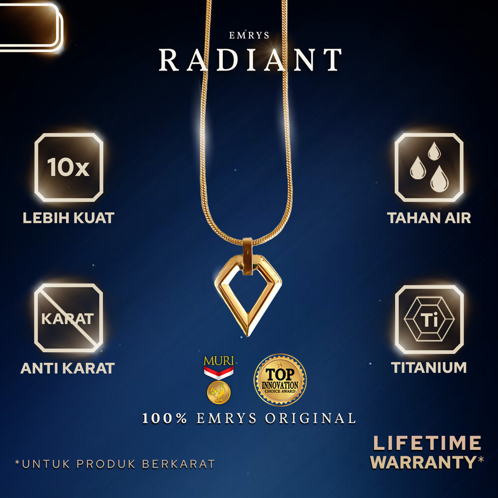 Jual BUY 1 FREE 2 GIFT Emrys Liontin Set RADIANT Kalung Liontin ...