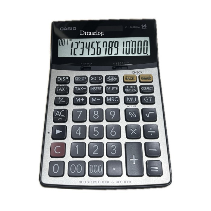 Jual kalkulator meja Casio DJ-240D plus besar 14 digit original ...