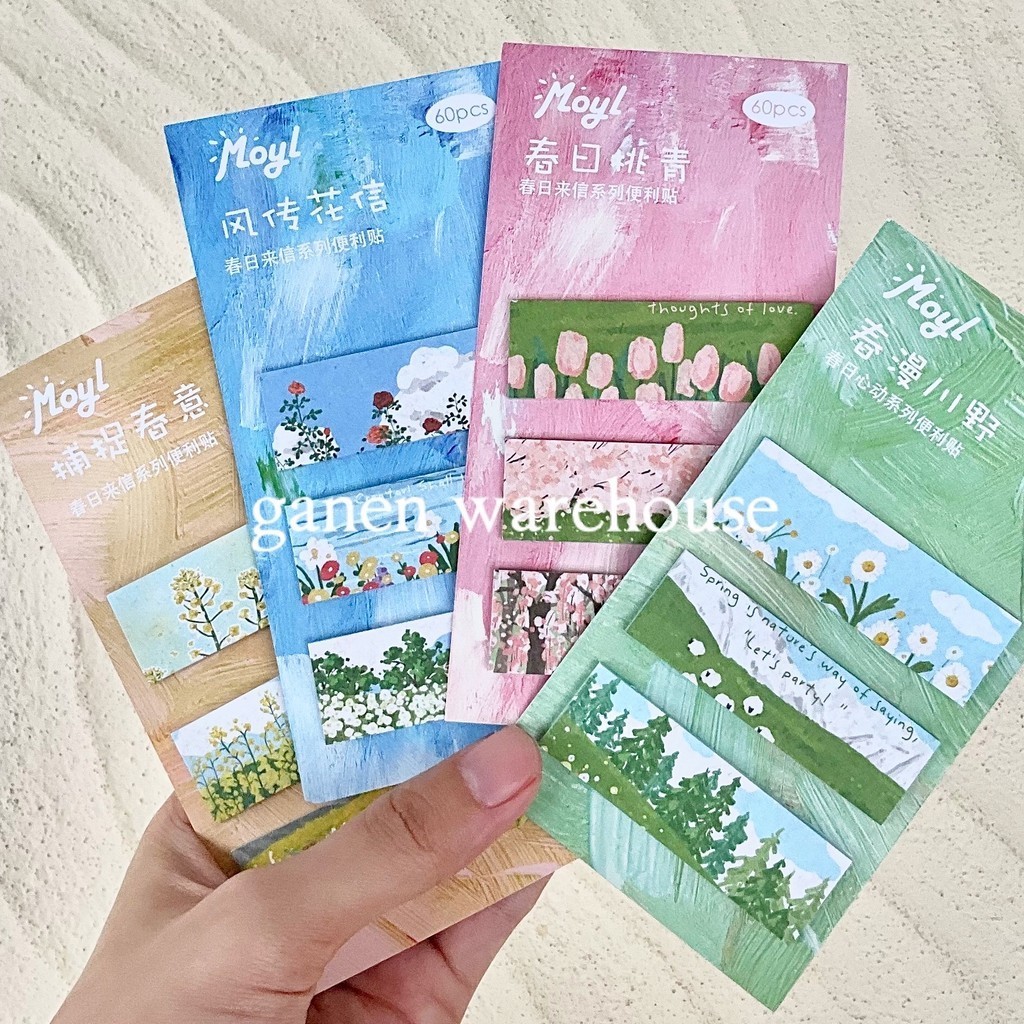 Jual [GW] Oil Painting Sticky Notes 60pcs Kertas Memo Aesthetic ...