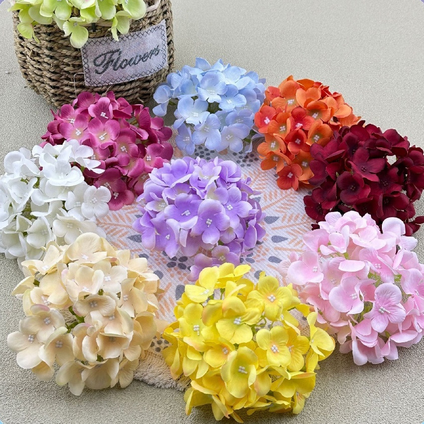 Jual Bunga Hydrangea Head Artificial Flower Tanpa Tangkai Bunga Hias ...