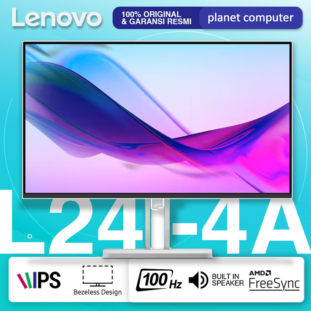 Jual L24i-4A Monitor LED Lenovo 24" IPS FHD 1080p 100Hz HDMI Speaker ...