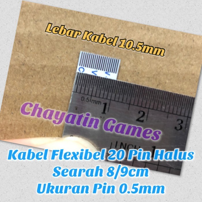 Jual Kabel Flexibel 20 Pin Halus Searah Panjang 9cm - Ukuran Pin 0.5 mm ...