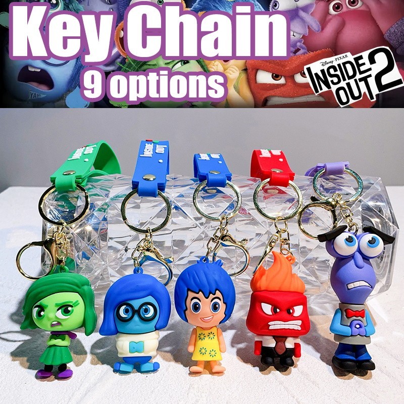 Jual New Cartoon Inside Out2 Keychain Anxiety Envy Anger Disgust Fear ...