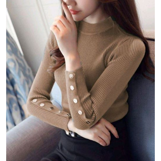 Jual Berkah Fashion | Turleneck Knit Inara | Inner Atasan Perempuan ...