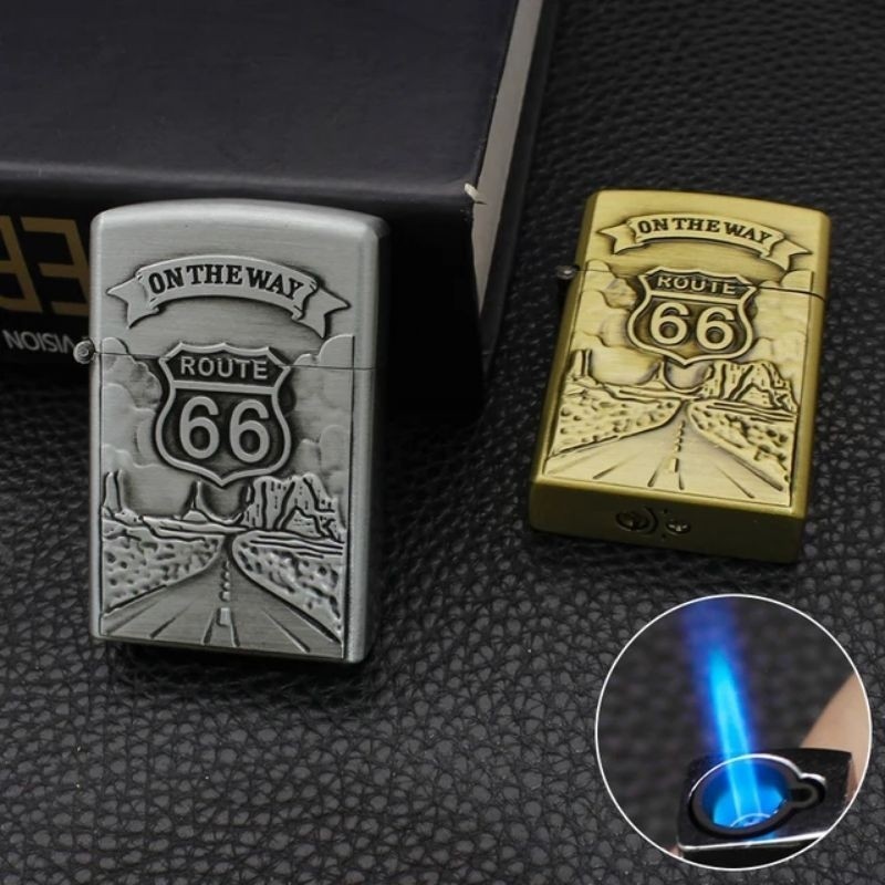 Jual Korek Api Exclusive Mancis Korek Api Bara Las Motif Route 66 Korek ...