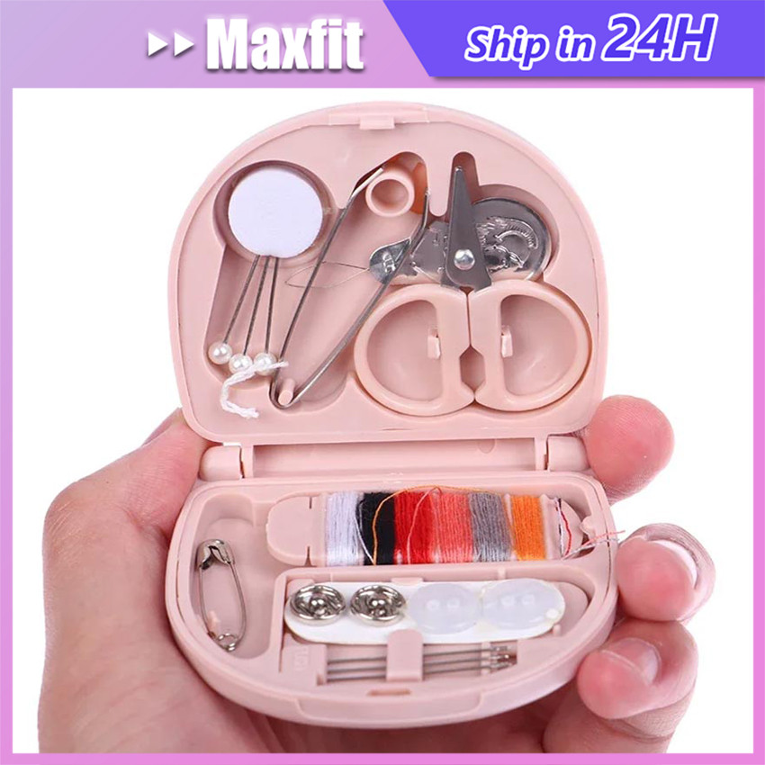 Jual Sewing Kit Mini Needle Travel Kotak Jahit Travelling Bulat Sewing ...