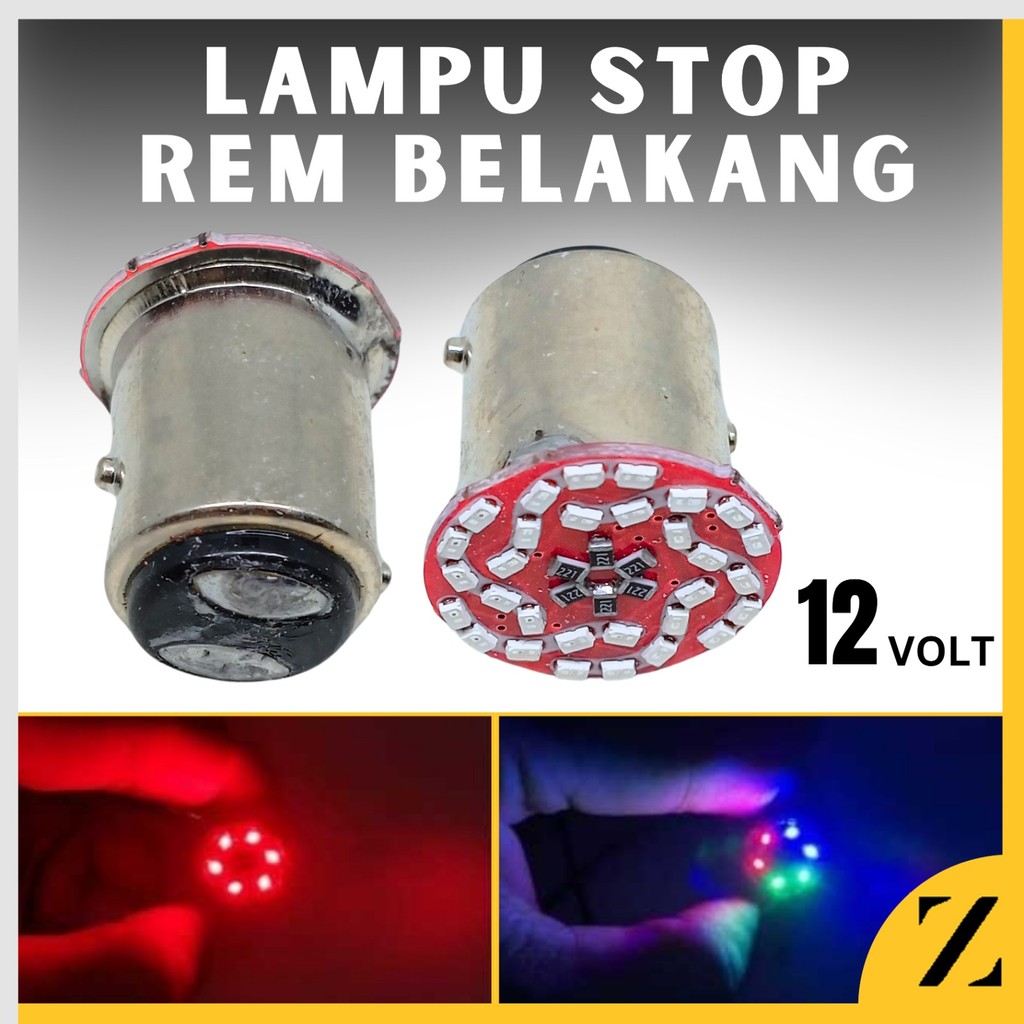 Jual Lampu Stop Rem Belakang 30 Mata LED 12V Lampu Bayonet Gepeng Model ...