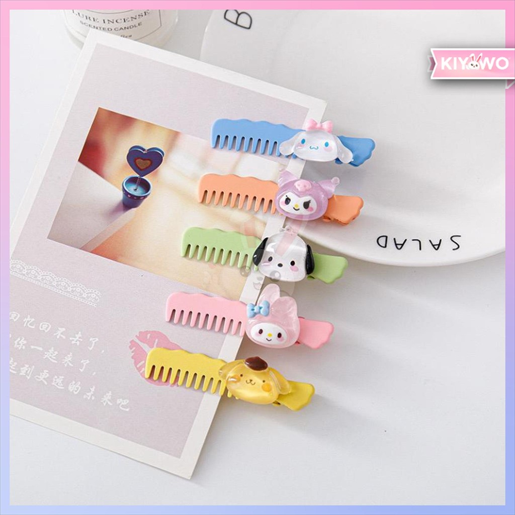 Jual KIYOWO Jepit Rambut Karakter Motif Sisir Doff Gaya Fashion Korea ...