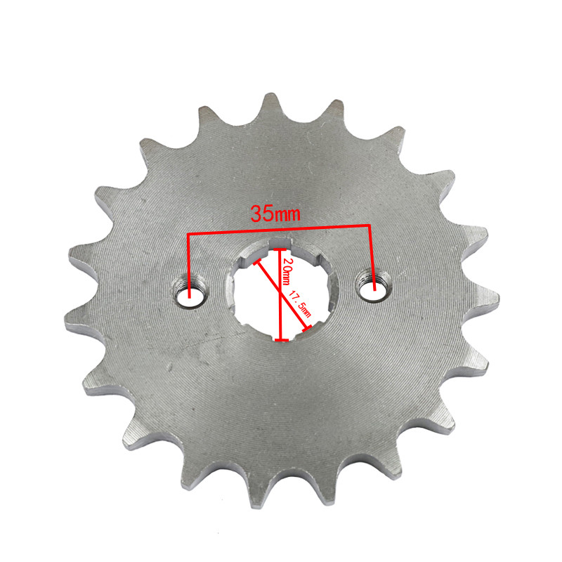 Jual 420 420H Chain 17/20mm 10 -19 Teeth Front Engine Sprockets For ...