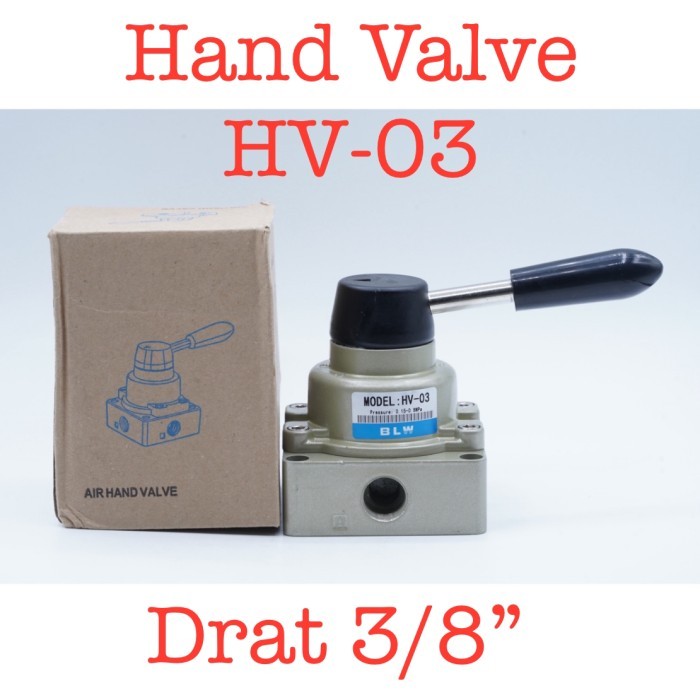 Jual Hand Valve HV - 03 HV03 3/8" Air Pneumatic Hand Control Lever ...