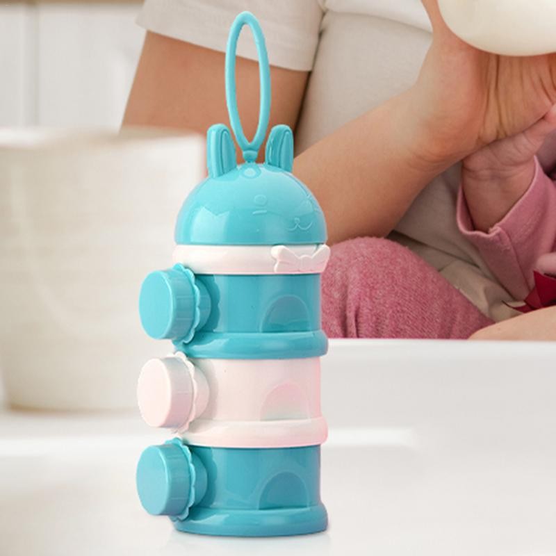 Jual Milk Powder Box 3 Layers Snack Storage Container Portable Milk ...