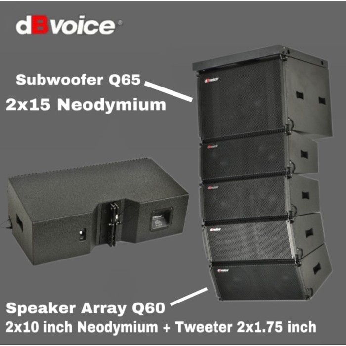 Jual Flying Subwoofer Line Array DbVoice Q 65 / Q65 Original 2x 15 Inch ...