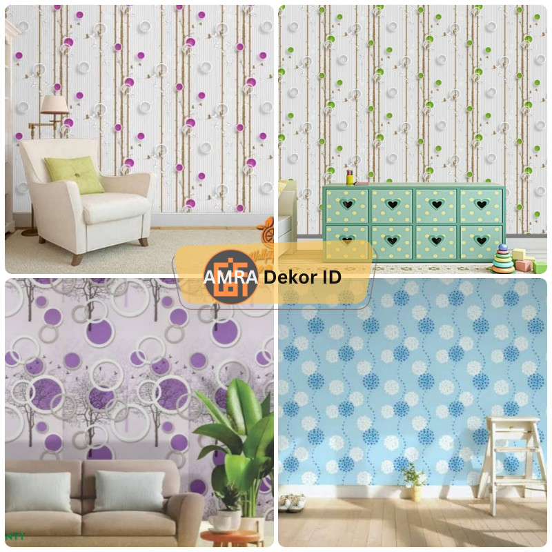 Jual Wallpaper Dinding Stiker Polkadot Walpaper Sticker Minimalis Kamar ...