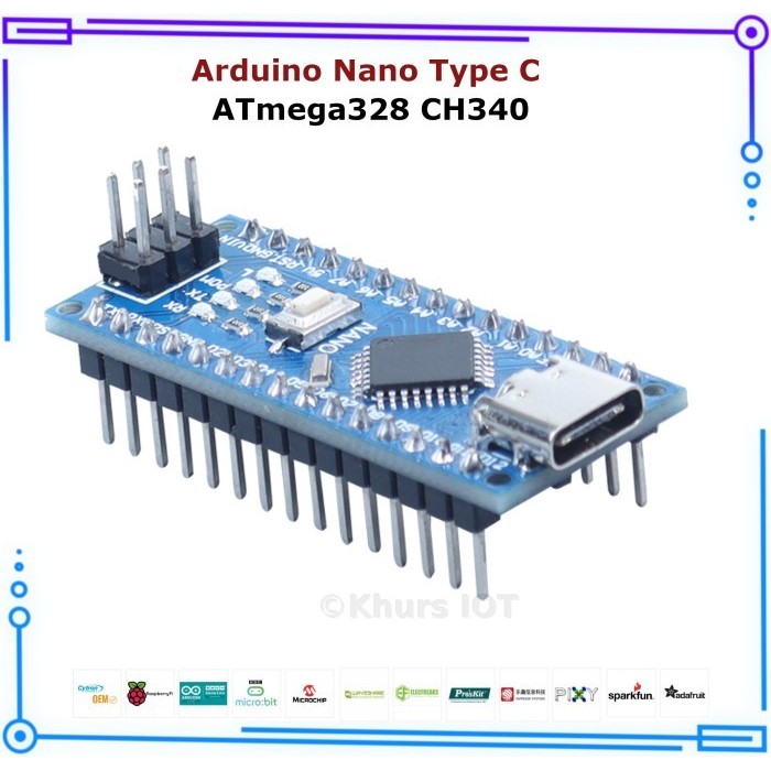 Jual Or99 Arduino Nano V3 Type C ATmel ATmega328P CH340 - Tanpa Cable | Shopee Indonesia