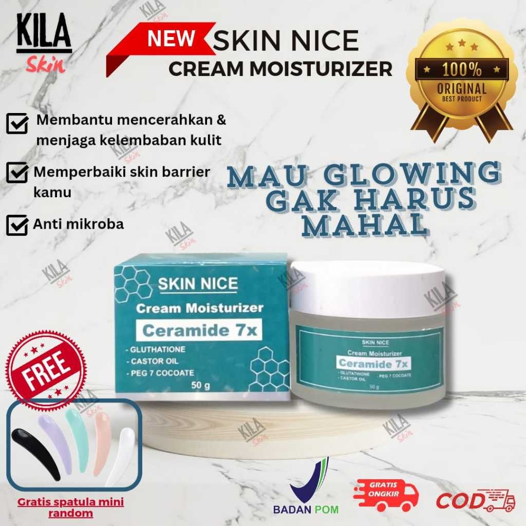 Jual SKIN NICE 7x Ceramide Moisturize Gel Moisturizer Cream Pemutih ...