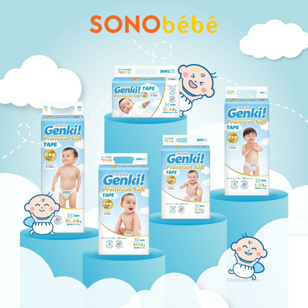 Jual Nepia Genki Diapers Premium Soft Tape - Popok Bayi Tipe Perekat ...