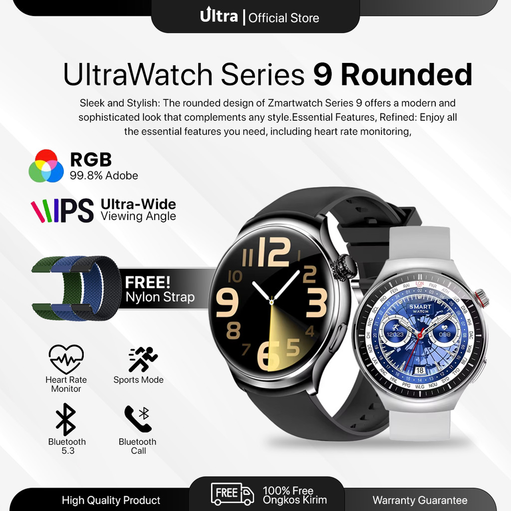 Jual [SPECIAL LIVE] UltraWatch Series 9 Rounded GT Original Smartwatch Bluetooth Smartwatch Z93 ...