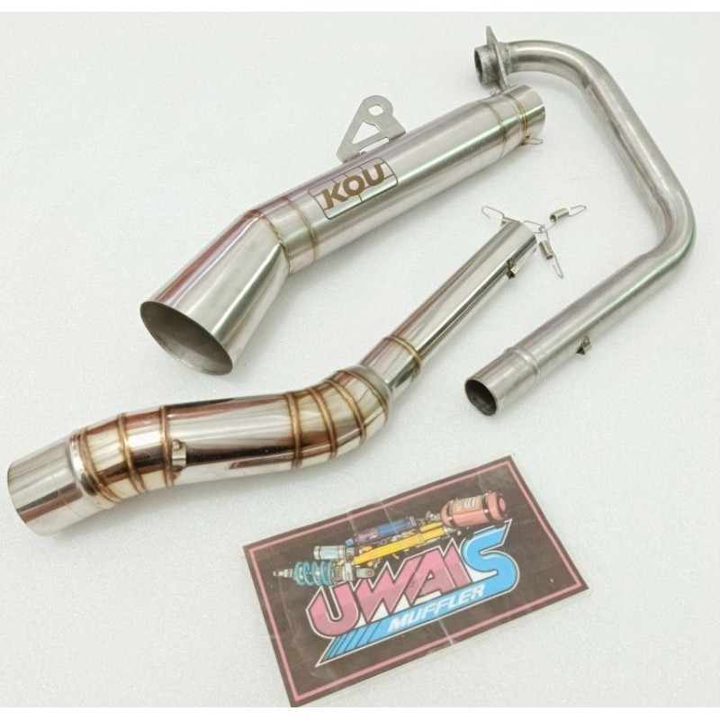 Jual Open spec KOU super open 1set Canister+Big elbow pipe for xrm 125 ...