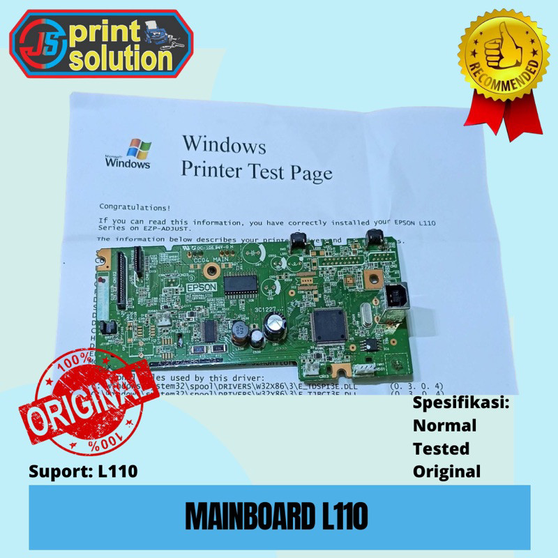 Jual Mainboard Printer Epson L110 Mainboard L110 Motherboard L110 ...