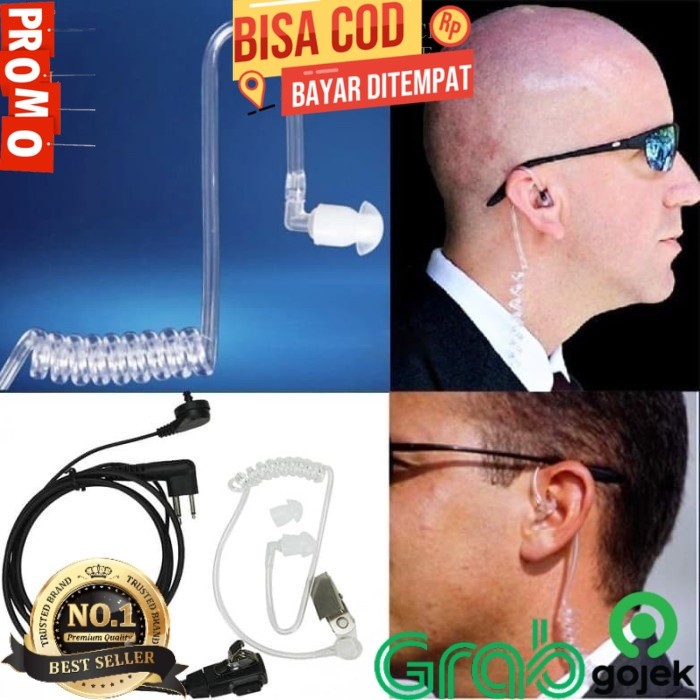 Jual FBI Headset Earphone HT Handy Talkie Walkie Talkie PTT 2 Pin ...
