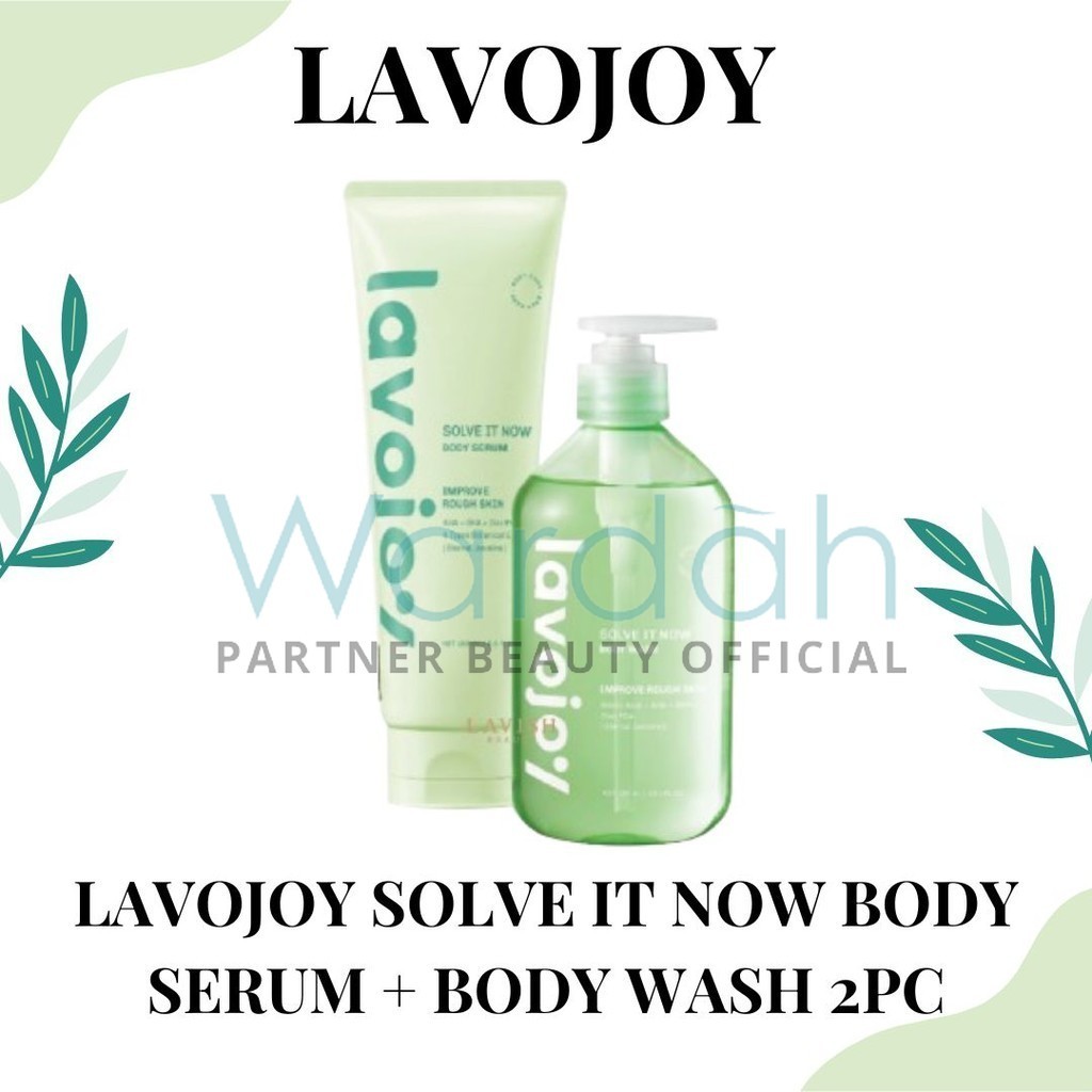 Jual 2 PCS Lavojoy Solve It Now Body Wash 300 ml & Body Serum 180 ml ...