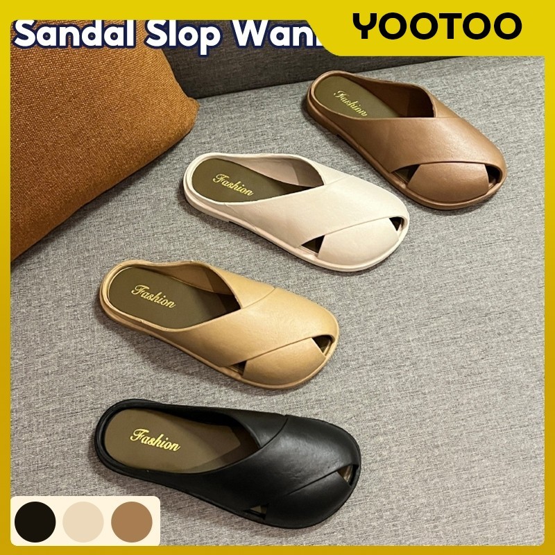 Jual YooToo Sandal Wanita Korean Style Desain Silang dan Berlubang ...