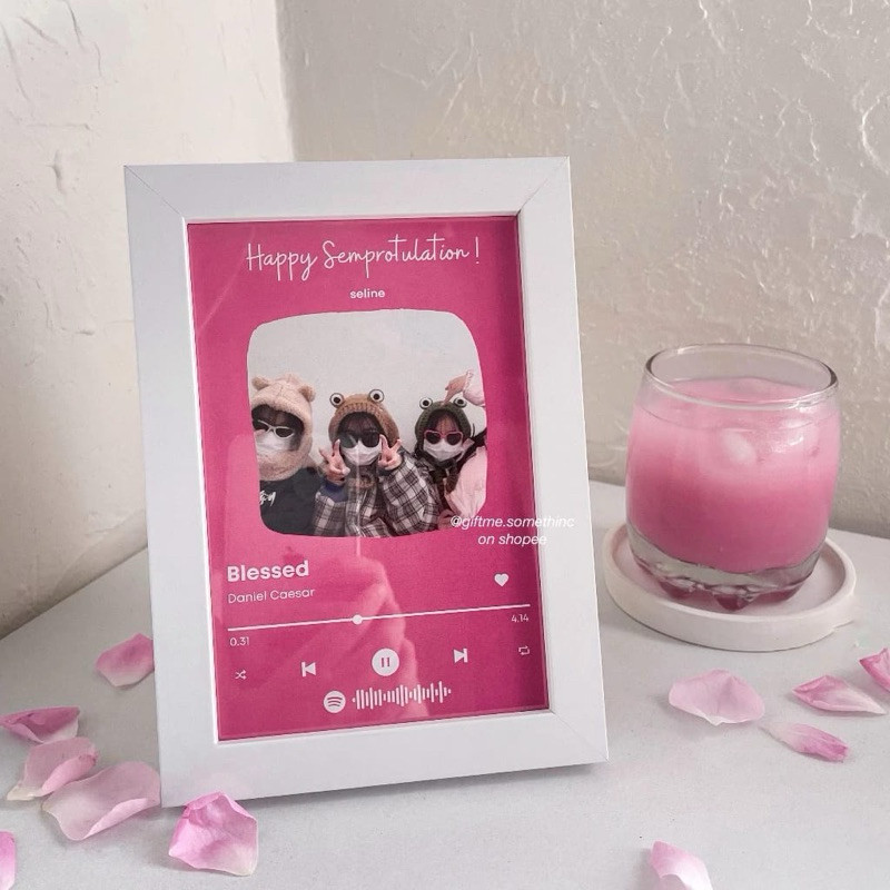 Jual WORDGIFT Custom Frame Spotify - Bingkai Foto Aesthetic Kado Ulang ...