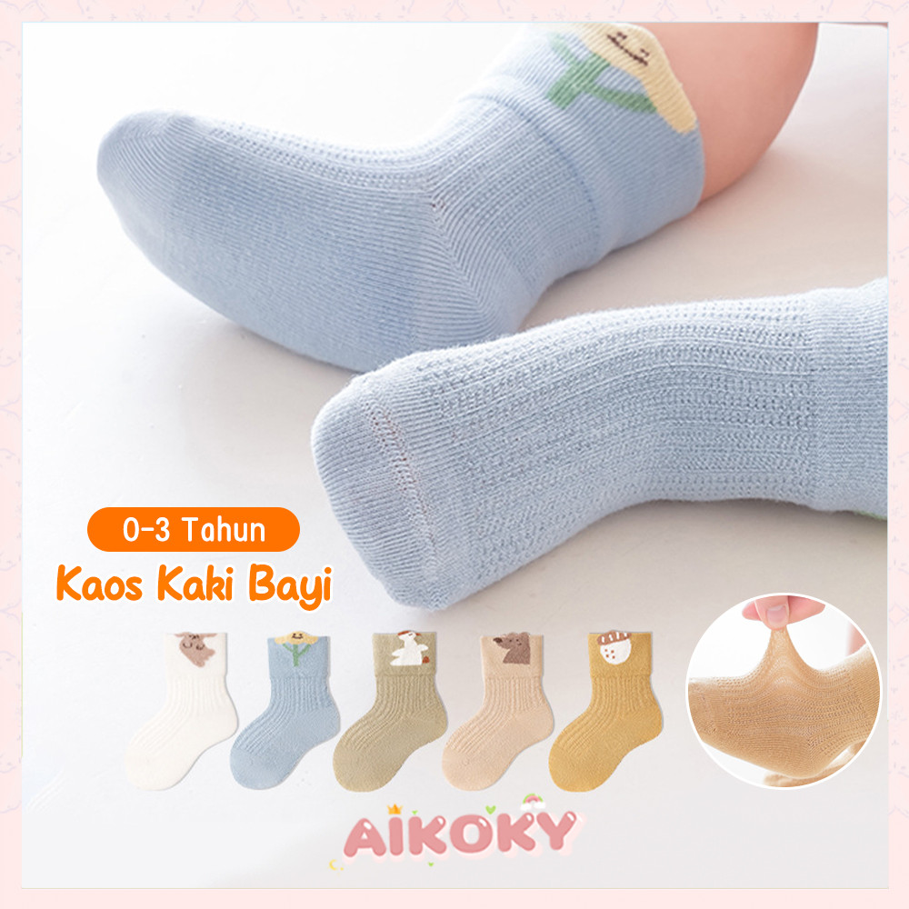 Jual AIKOKY Kaos Kaki Anak Bayi Motif Lucu Baby Socks 0-4 Tahun ...