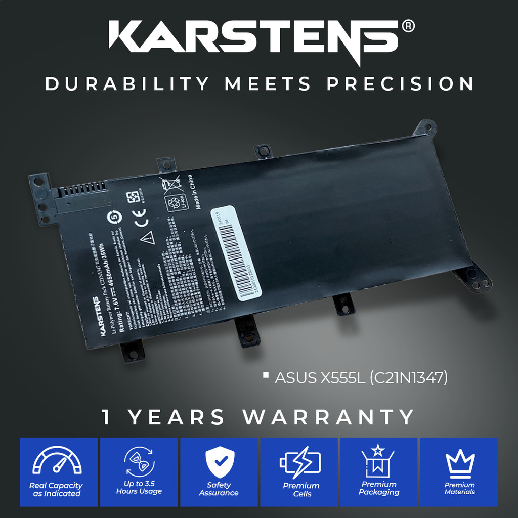 Jual KARSTENS Original Premium Battery Baterai Laptop Asus X555L A555 ...