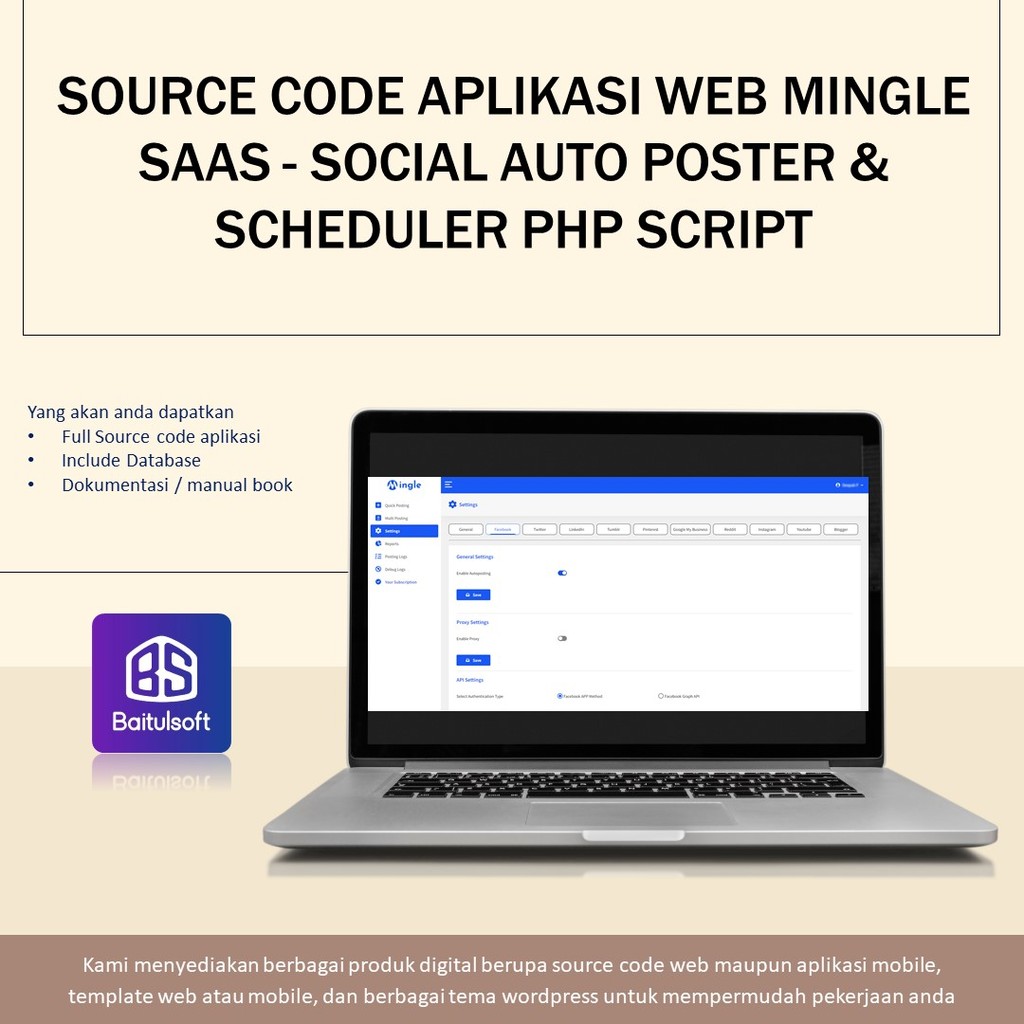 Jual SOURCE CODE APLIKASI WEB MINGLE SAAS - SOCIAL AUTO POSTER & SCHEDULER PHP SCRIPT | Shopee ...