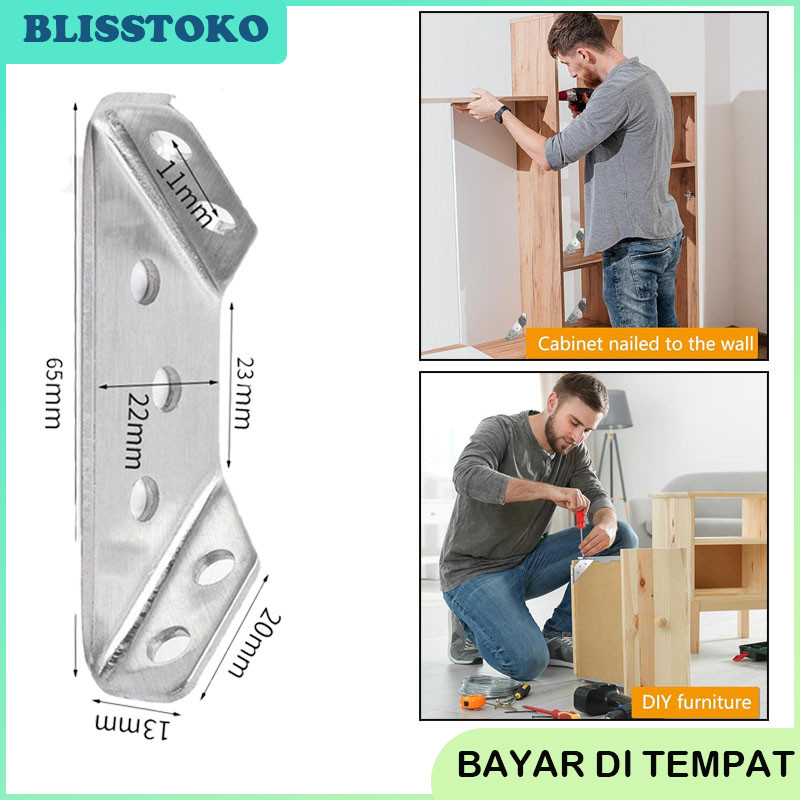 Jual Kabinet Penguat Siku Stainless Furniture Corner Connector/Siku ...