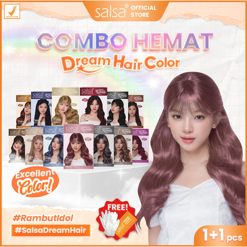 Jual [BUY 1 GET 2] SALSA Best Mix & Match - Dream Hair Color Permanent ...