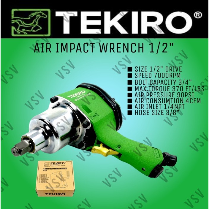 Jual TEKIRO impact wrench Heavy duty impact wrench 1/2" Air impact wrench 1/2" TEKIRO | Shopee ...