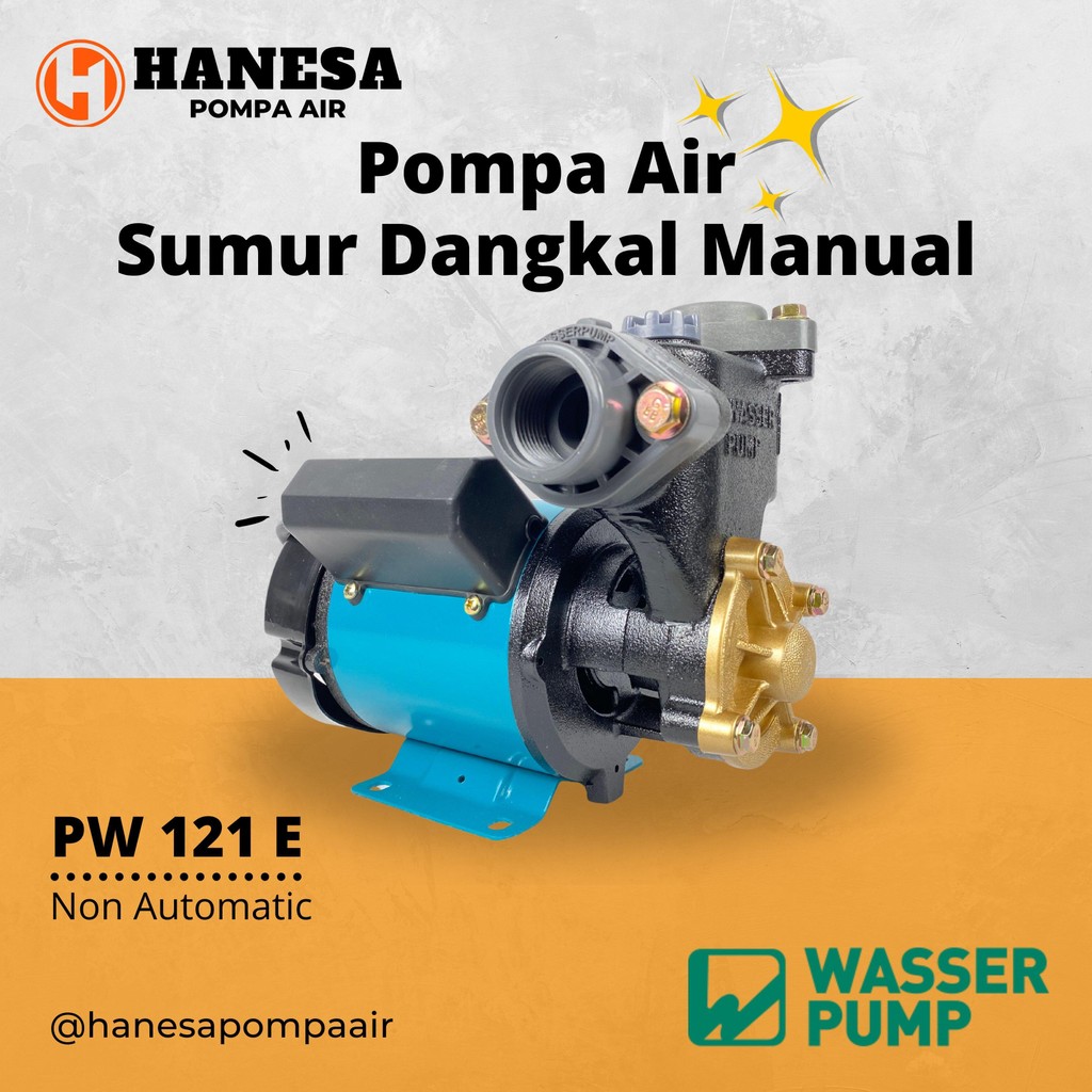 Jual Wasser PW 121 E Pompa Air Sumur Dangkal Manual | Shopee Indonesia