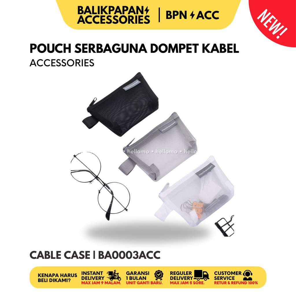 Jual Pouch Serbaguna Dompet Jaring Kabel Charger Tas Mini Organizer ...