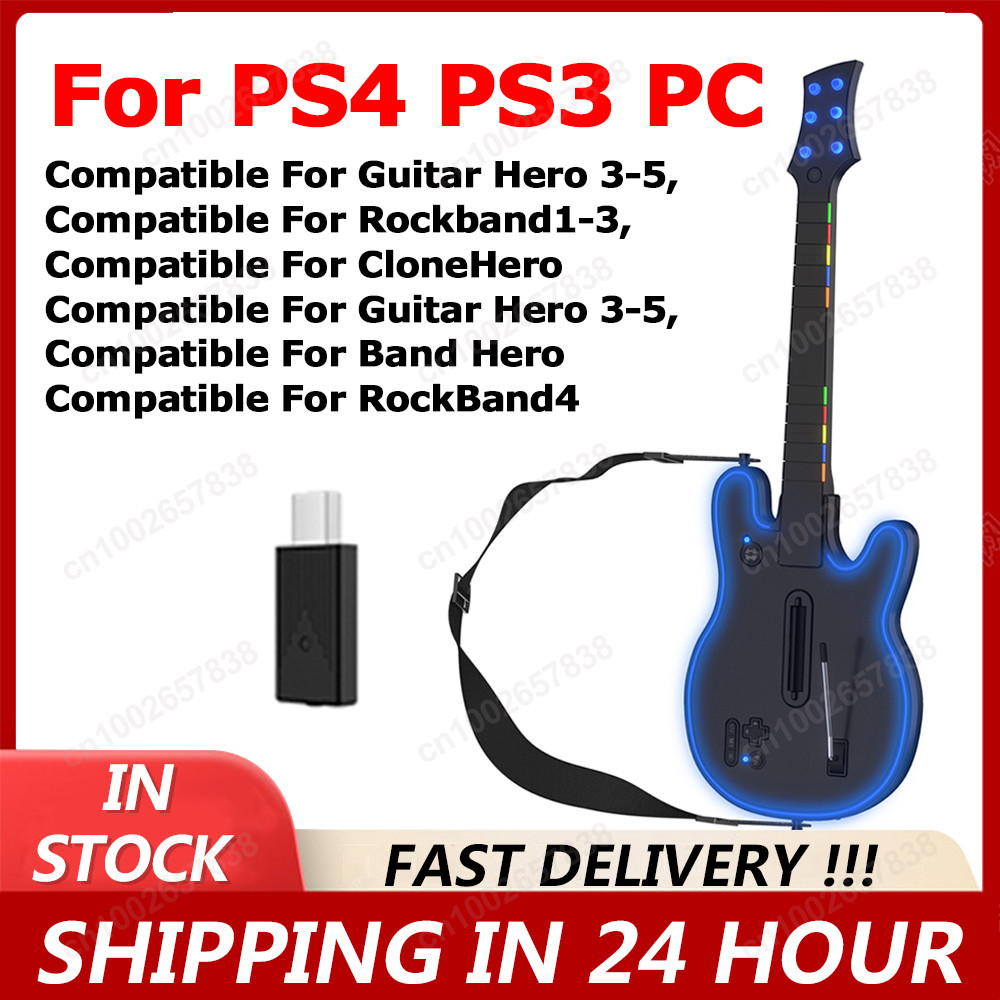 Jual Wireless Gaming Controller Guitar Hero Rock Band 2.4G Remote ...