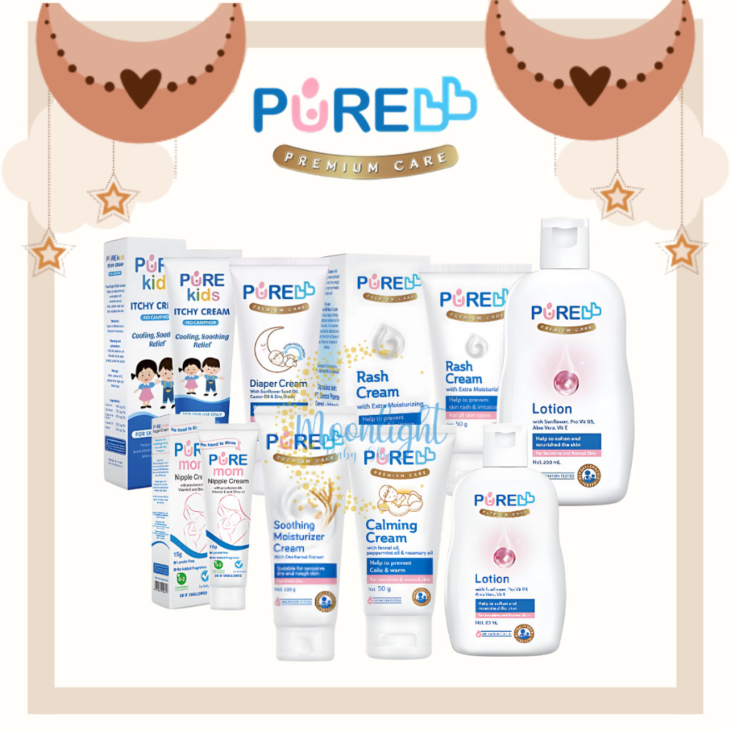 Jual Pure BB Baby Diaper Rash Cream Calming Lotion | Nipple Cream ...