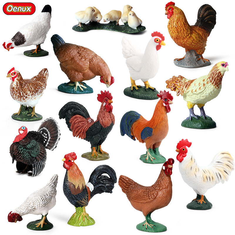 Jual Oenux Lovely Farm Animals Hen Turkey Chook Chicken Cock Action ...