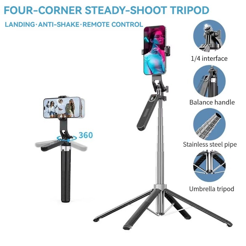 Jual Kaki penstabil Tongsis Bluetooth 180cm, bracket empat kaki ...