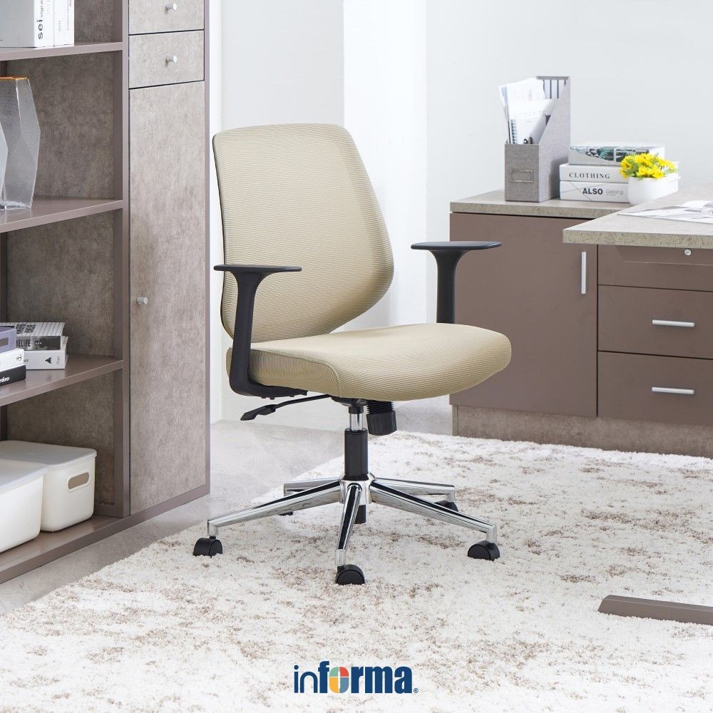 Jual Informa Sunon Shield Kursi Kantor Sandaran Rendah - Krem Tempat ...
